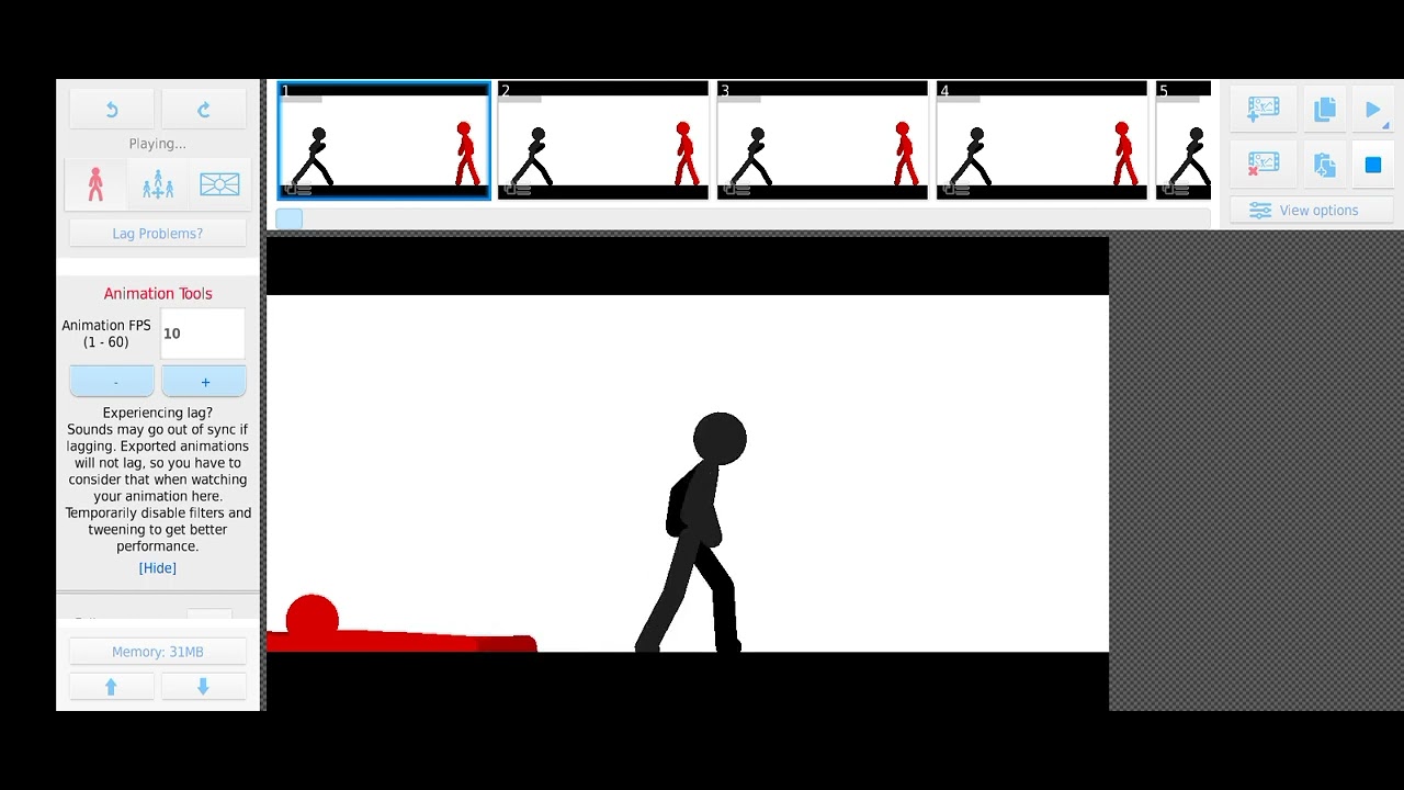fight animation black vs red sticknodes - YouTube