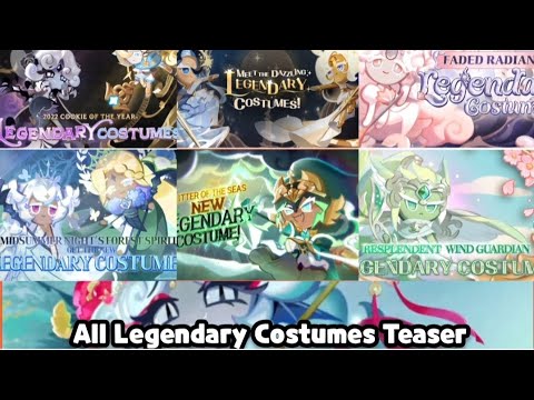 All Legendary Cookie Costumes Teaser I Cookie Run Kingdom - YouTube