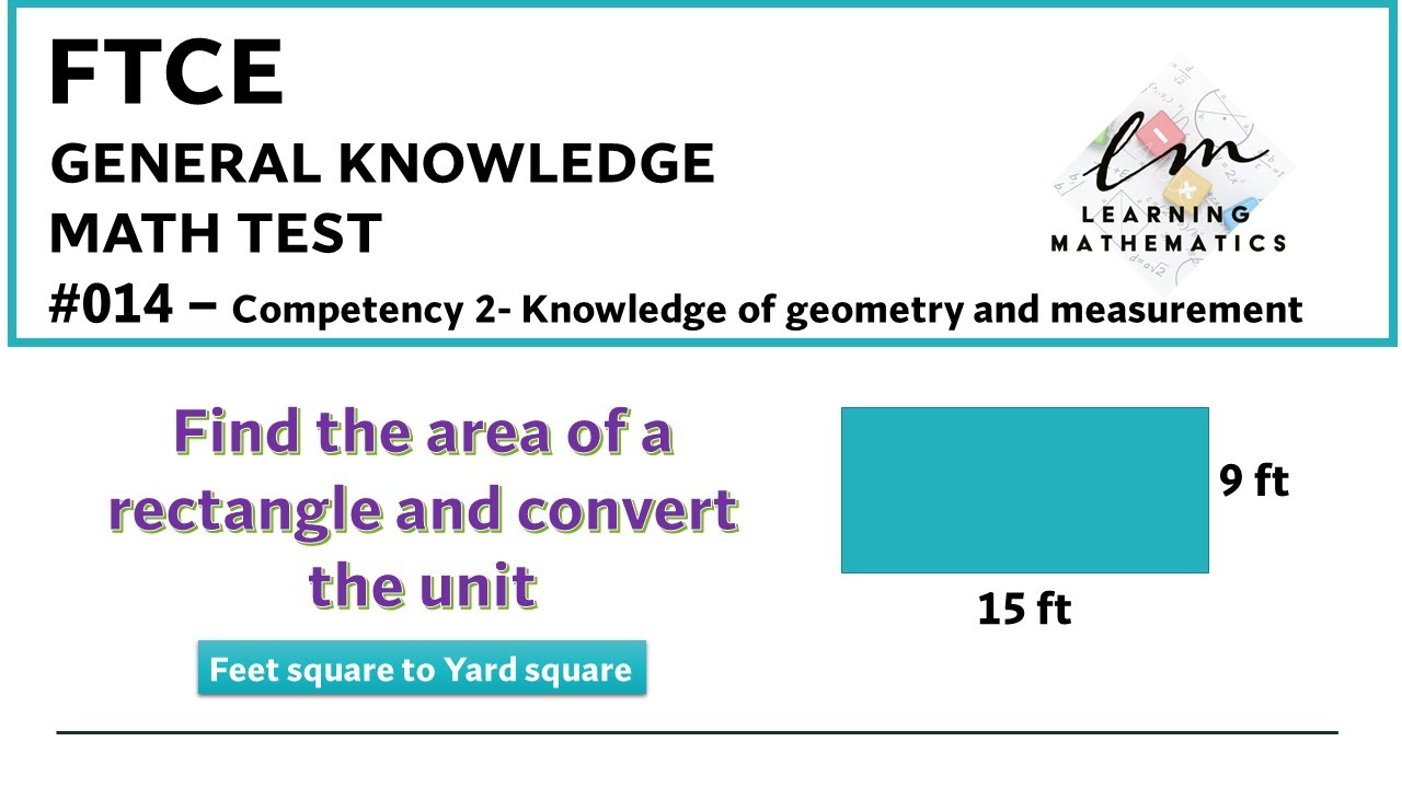 014 - FTCE - MATH General Knowledge Test GK - Learning Mathematics ...
