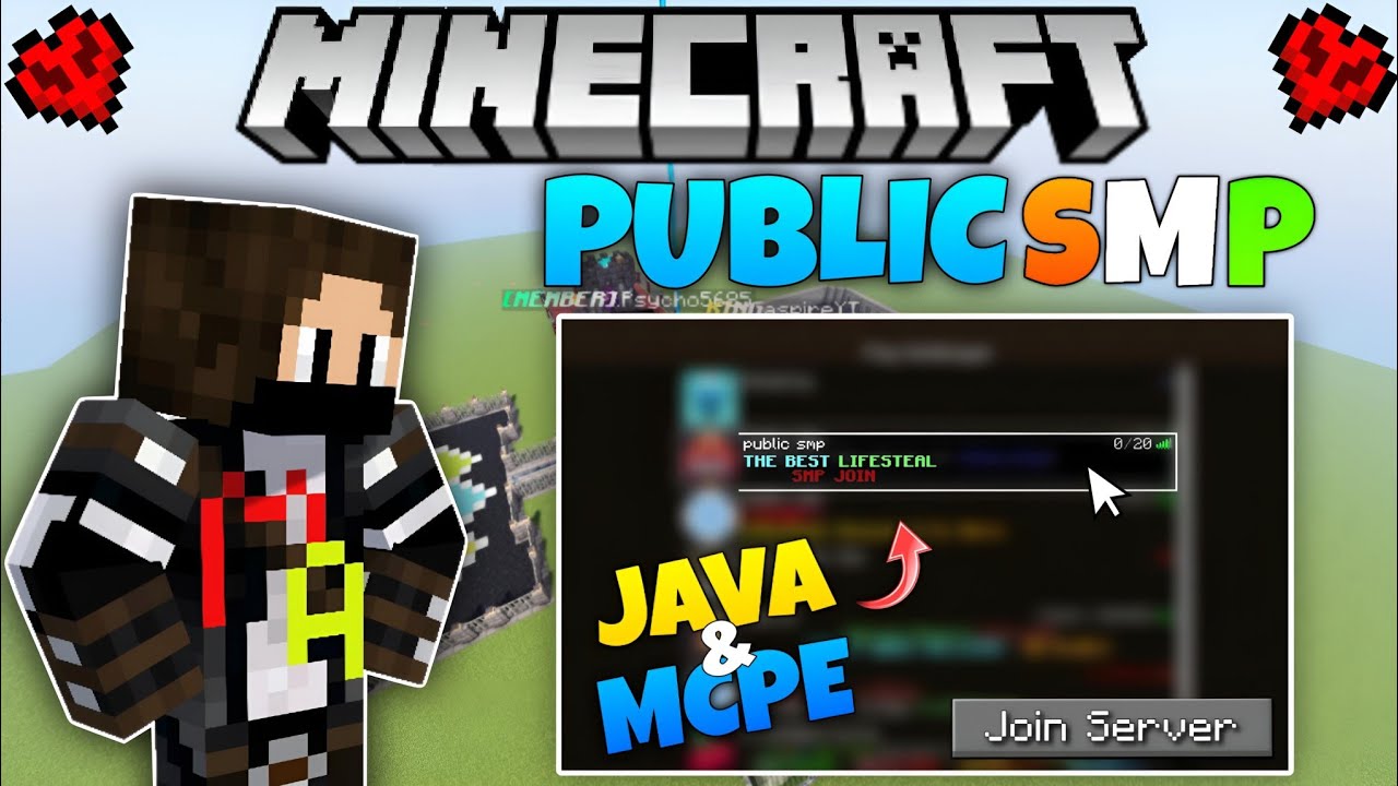 Join Best Public Lifesteal SMP For Java And Mcpe | 1.21+ Minecraft SMP ...