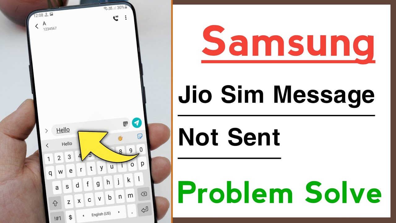 Samsung Phone Jio Sim Message Not Sent Problem Solve - YouTube