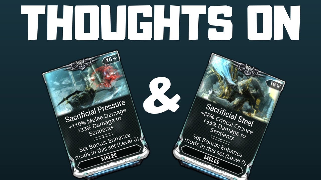 Warframe | Thoughts About The Sacrificial Mod Set - YouTube