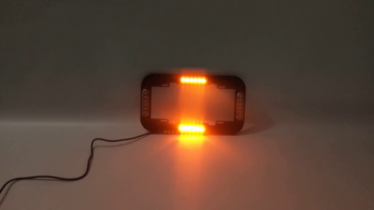 14" 24 LED Strobe License plate lights Warning Flash Traffic Advisor ...