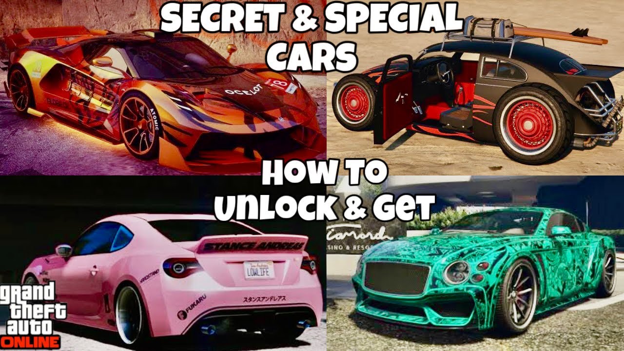 ALL SECRET & SPECIAL CARS IN GTA 5 ONLINE - How To Unlock And Get (In ...