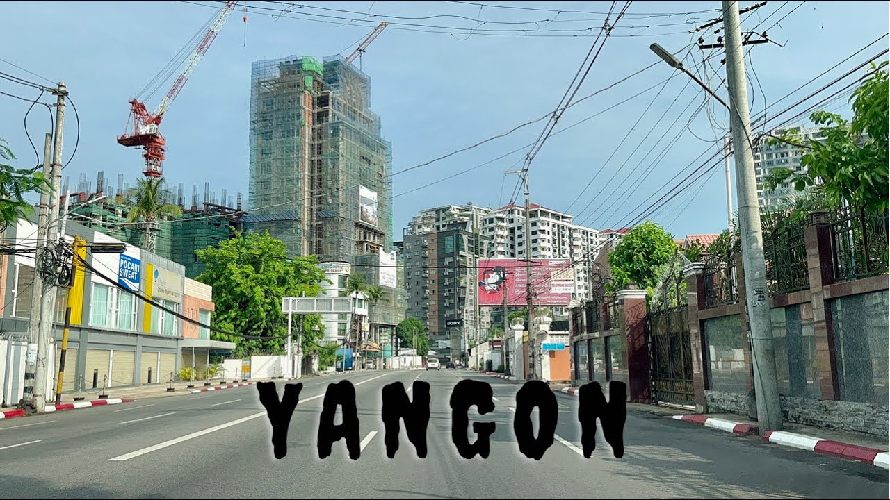 Yangon Road View of 1st May 2022 from Insein to Bahan Township Yangon ...