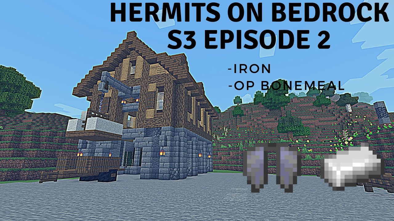 Hermits on Bedrock S3 Episode Two: Iron Farm, Super OP Bonemeal Farm ...