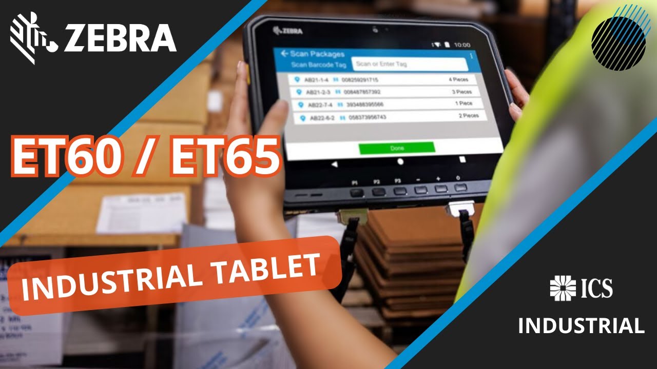 Zebra ET60 & ET65 Touch Tablet PC 10.1'' Wi-Fi, Bluetooth, NFC, GPS ...