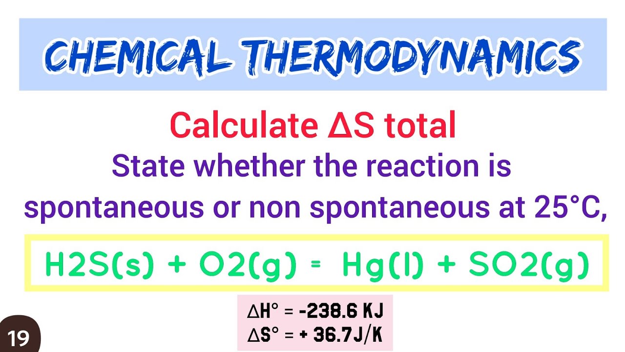 Chemical thermodynamics class12 chemistry numerical |Part19 Calculate ∆ ...