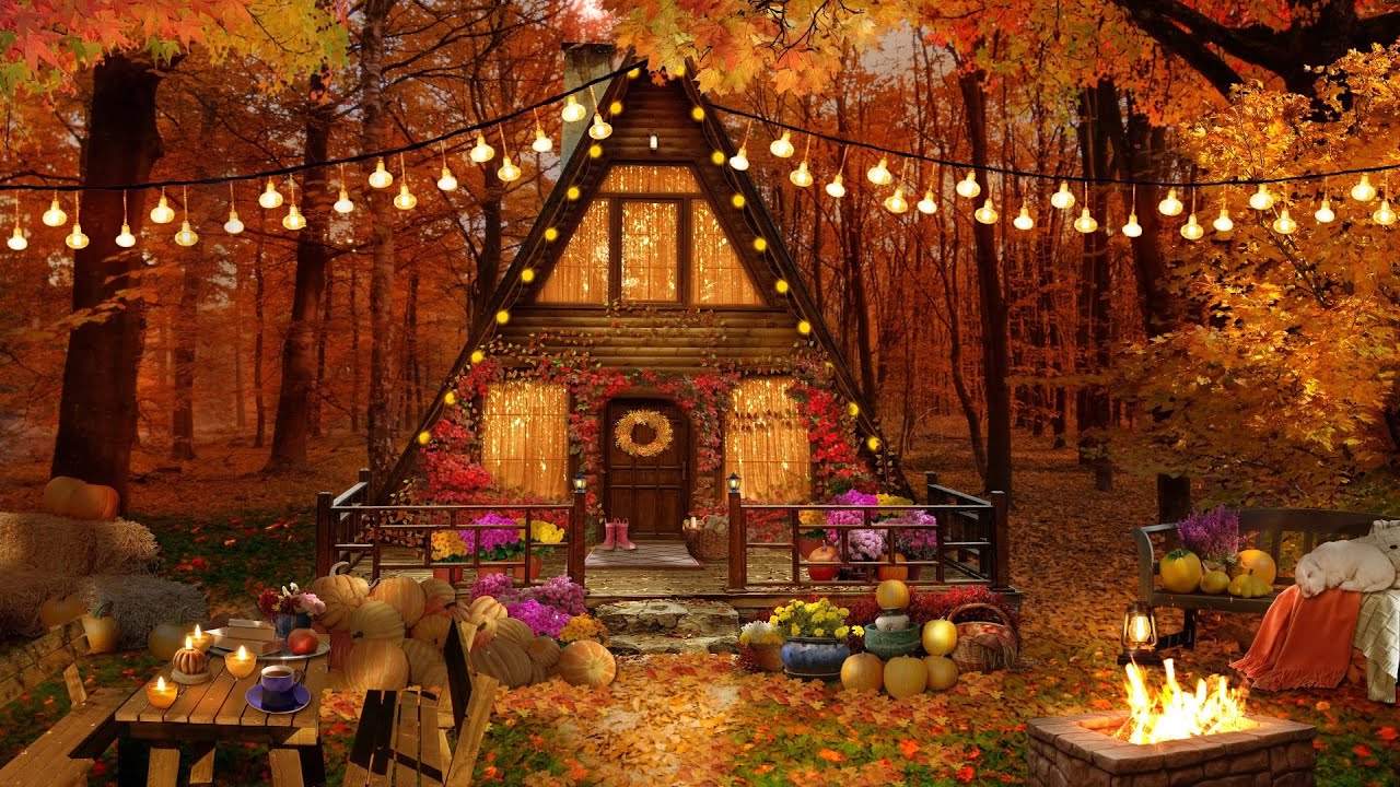 Fall Ambience | Cozy Autumn Farm Ambience with Crackling Fire | Forest ...