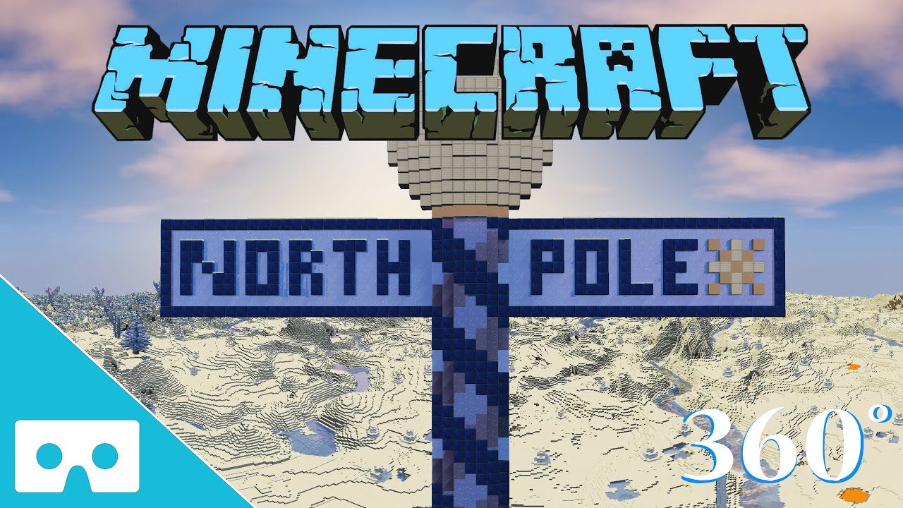 Minecraft North Pole VR 360° Christmas - YouTube