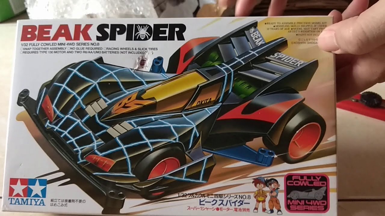 Unboxing & Rakit Tamiya Beak Spider Original Let's Go Series 4WD ...
