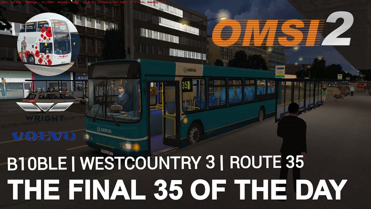 (OMSI 2) SP RENOWN (V503 DFT) (ARRIVA) running the route 35 to Paignton ...