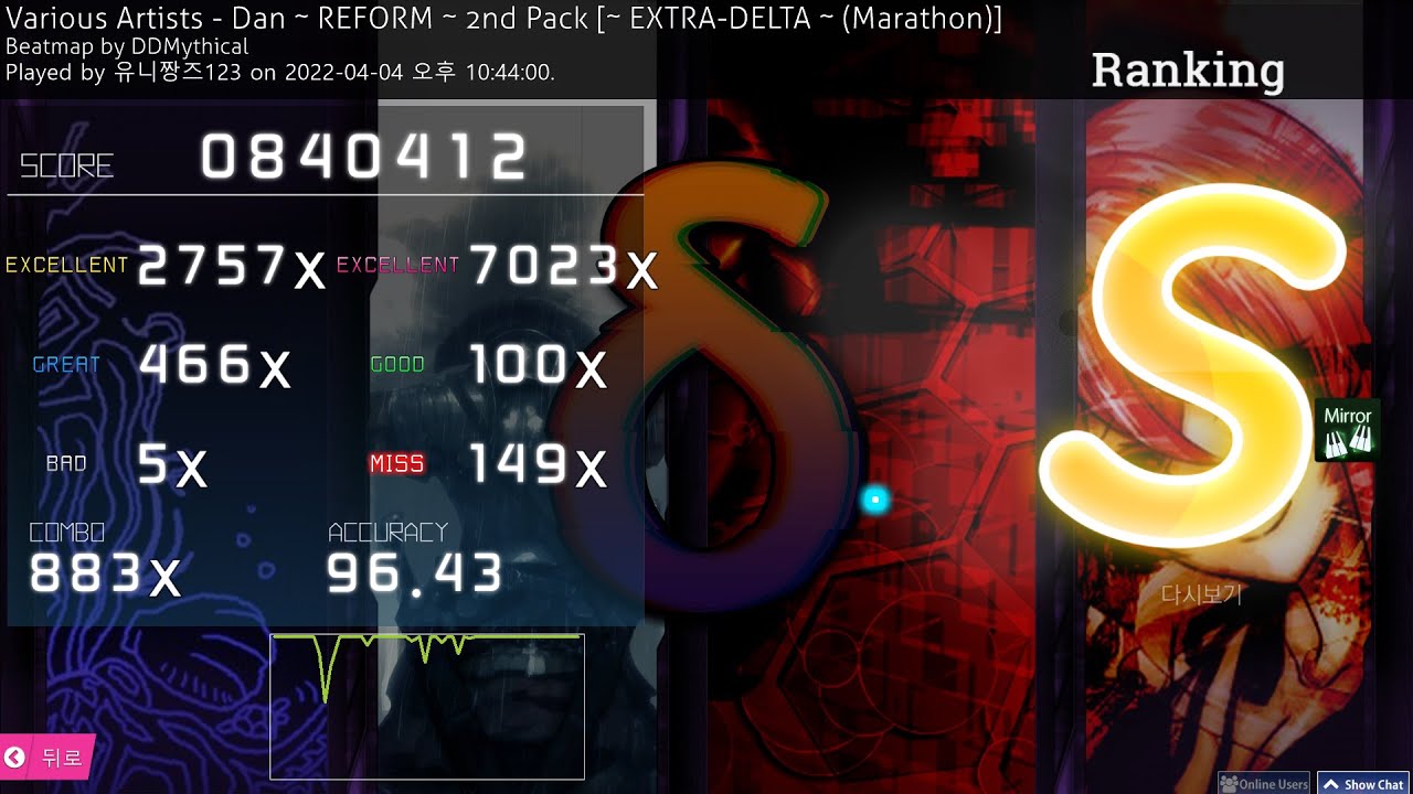 osu mania delta dan 96.43% pass - YouTube