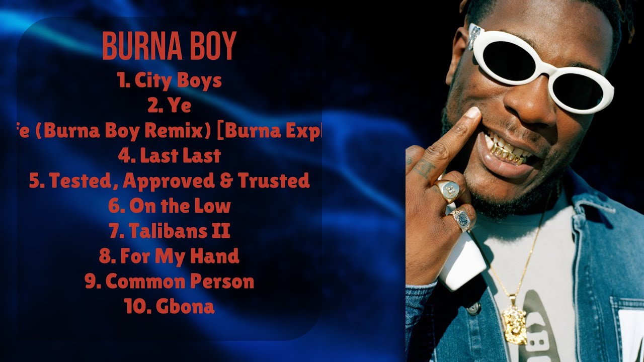 Burna Boy-Most played songs of 2024-Superior Hits Lineup-Sought-after ...