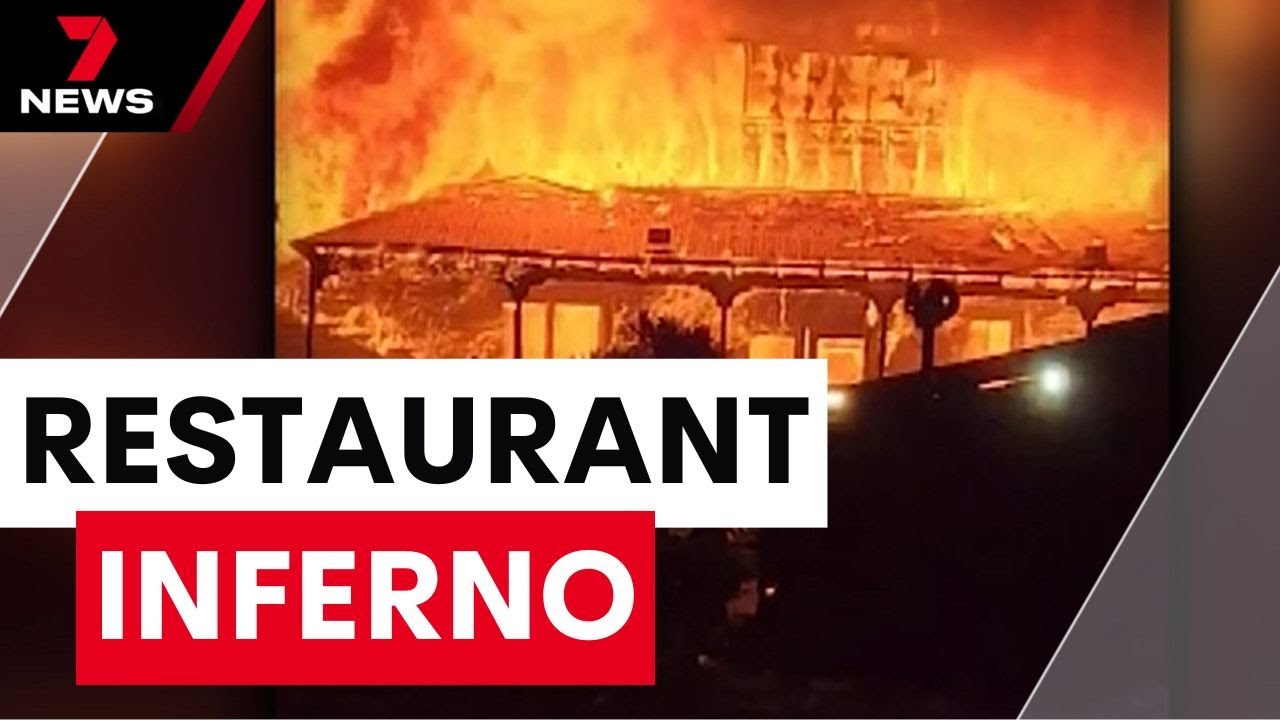 An abandoned cafe destroyed by fire in Melbourne’s south-east | 7NEWS ...