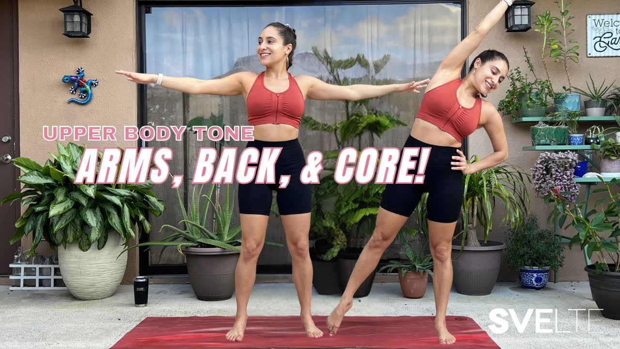 Beginner Friendly Upper Body Tone - Arms, Back, & Core! - YouTube