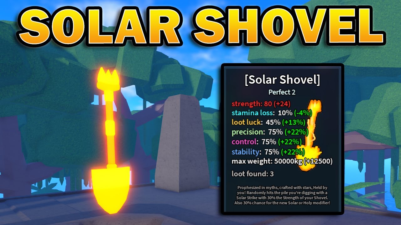 INSANE Solar Shovel Update! New Island, Code, 3 New Shovels, and More ...