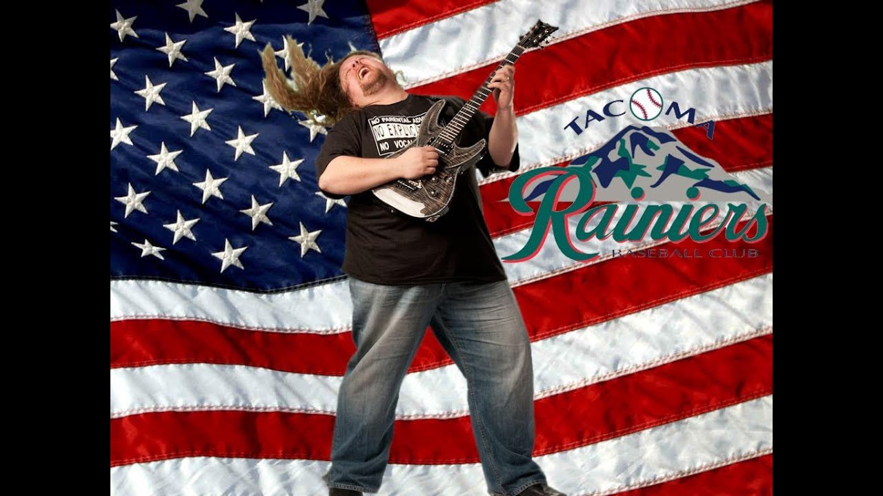 Rikk Beatty performs the National Anthem at Cheney Stadium 05-04-2013 ...