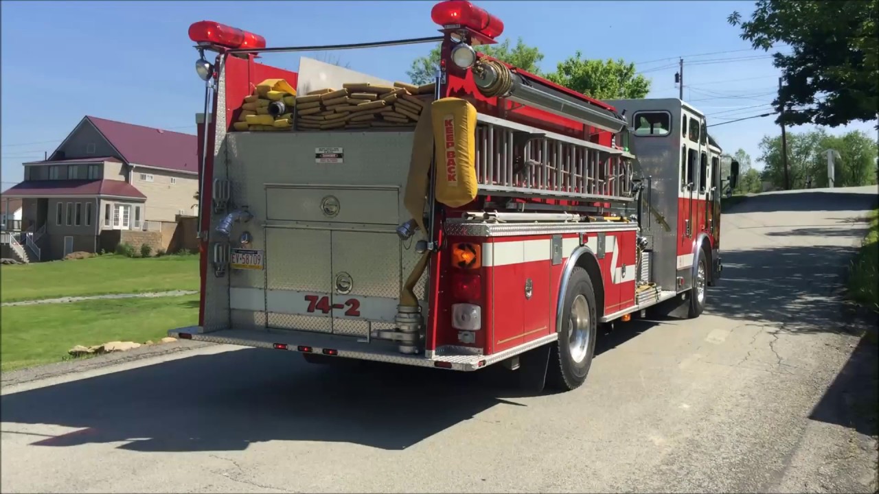 EAST HUNTINGDON TOWNSHIP VOLUNTEER FIRE CO. ENGINE 74-2 RESPONDING FROM ...