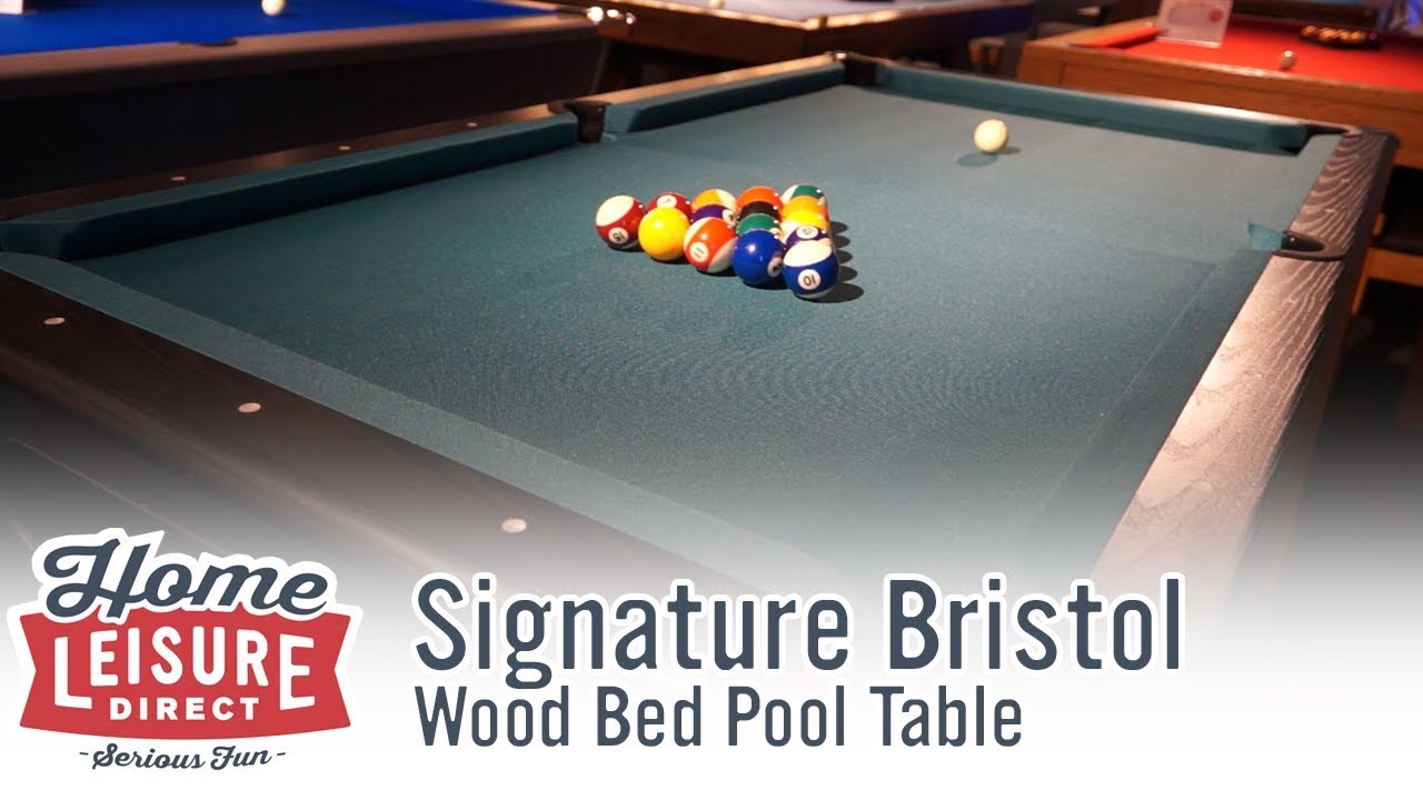 Signature Bristol Wood Bed Pool Table - YouTube