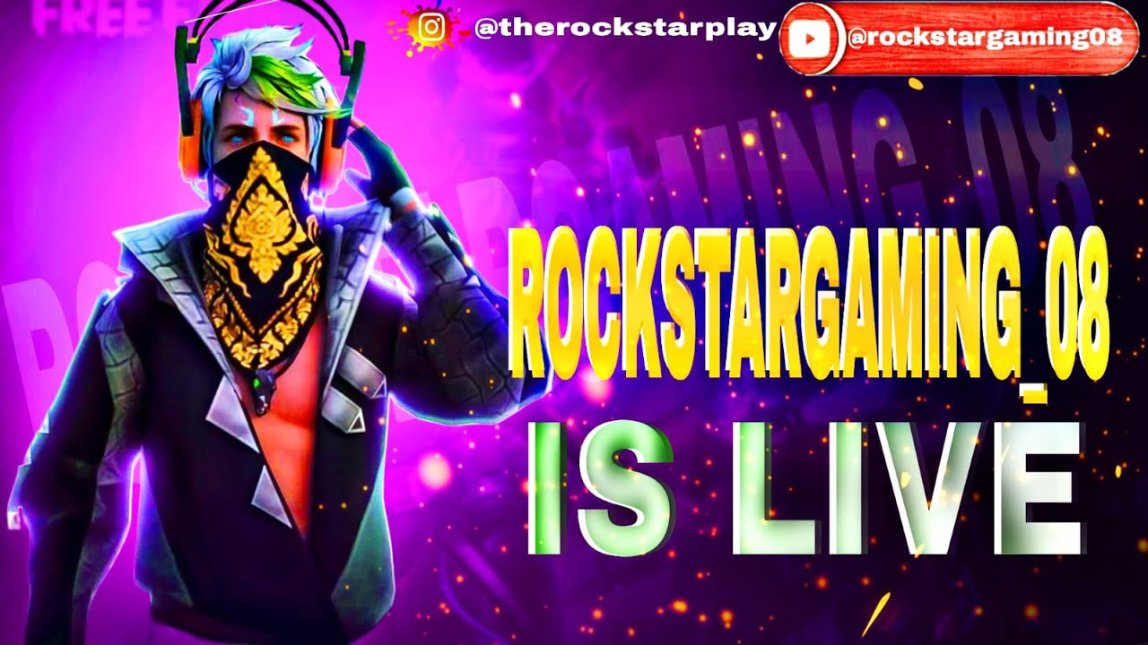 Free Fire MAX _ ROCKSTAR GAMING LIVE stream | Playing CS-RANK Squad ...
