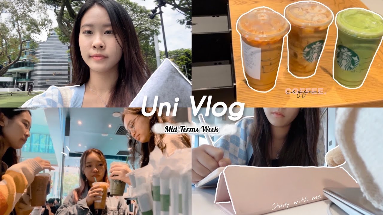 Uni vlog: mid-terms week, study with me📚, lots of coffee☕️ - YouTube