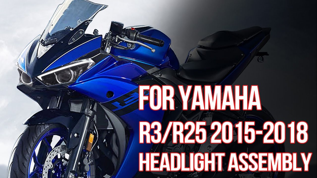 Full LED Headlight for Yamaha YZF R3 2015 2018 - YouTube