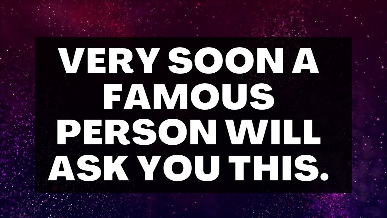 😇🦋God Says : This Famous Person is about to ask something that.. | God ...