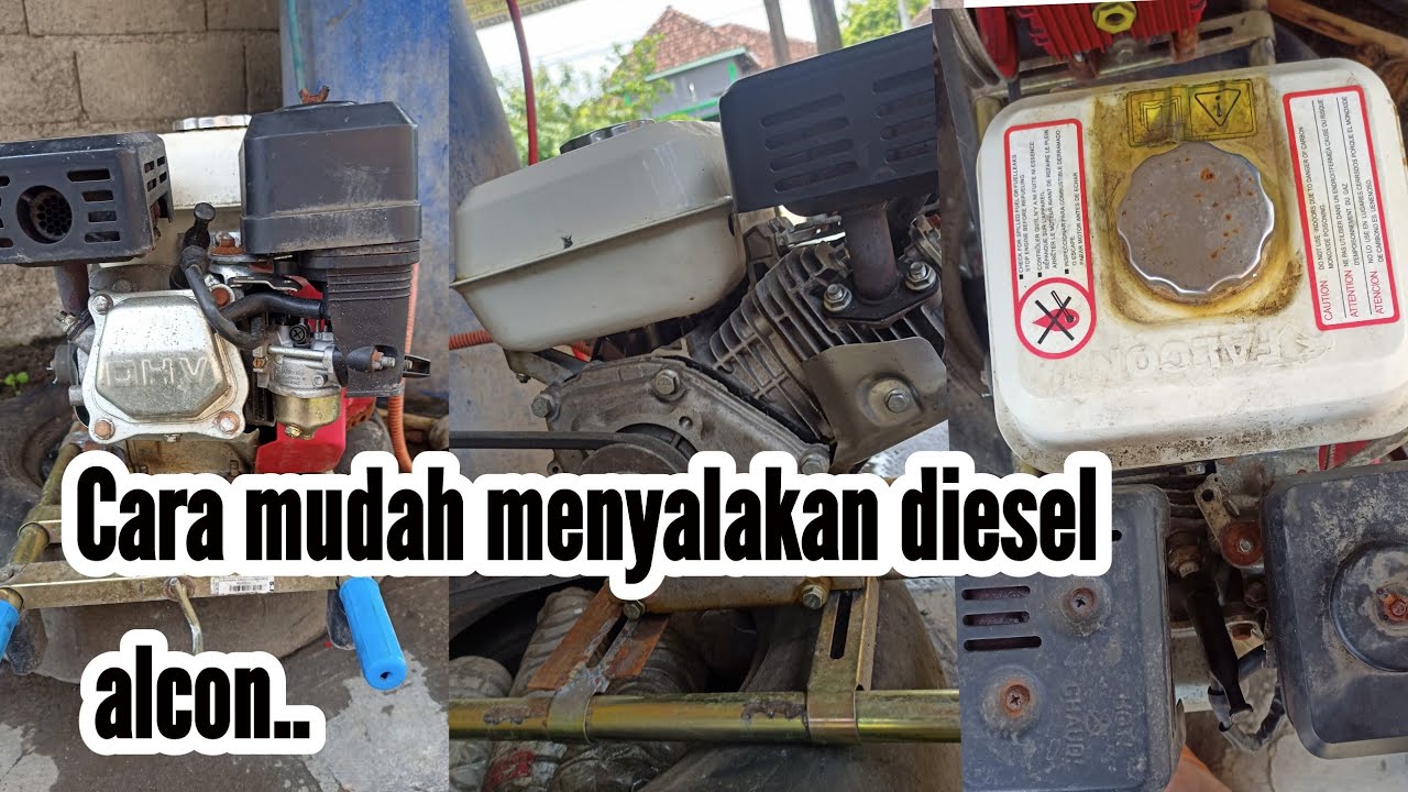 Cara mudah menyalakan diesel Alkon - YouTube
