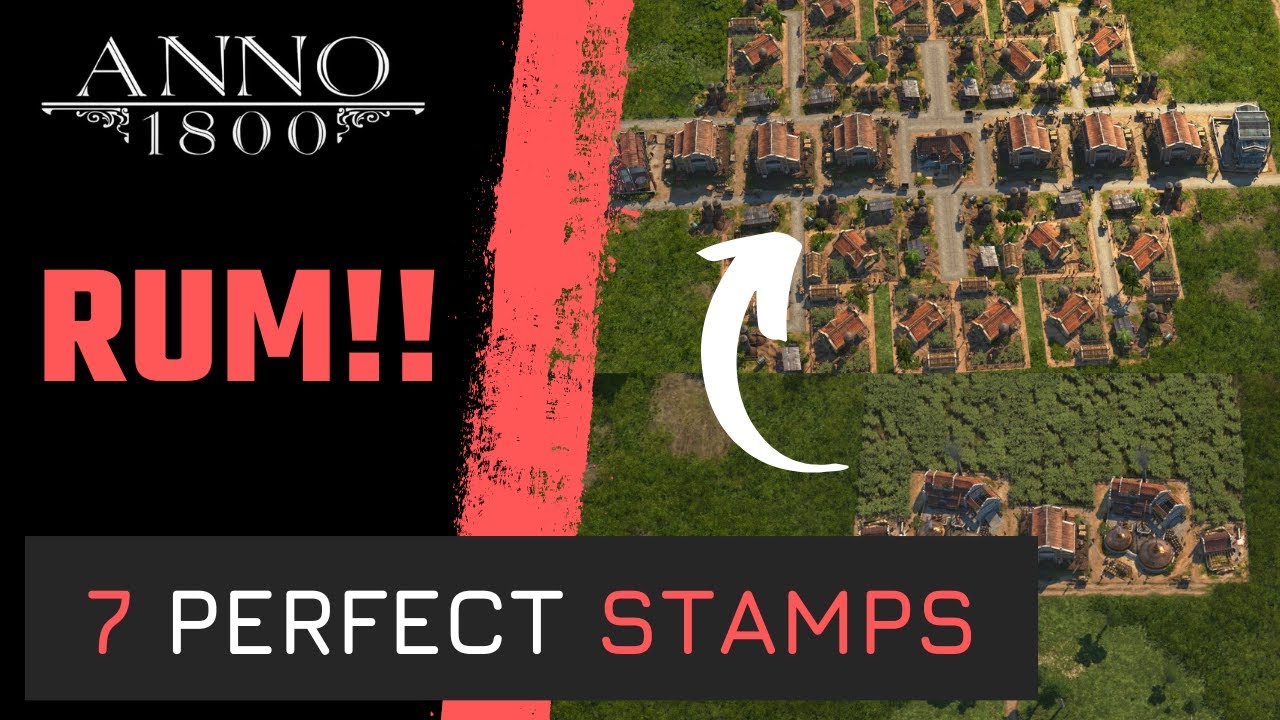 ANNO 1800 - 7 perfect STAMPS & ITEMS for RUM production! including ...