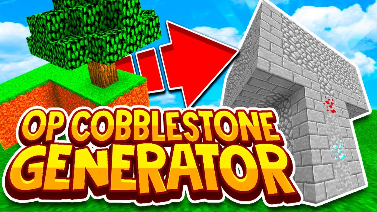 THE BEST COBBLESTONE GENERATOR I Minecraft Skyblock I SB Legends - YouTube