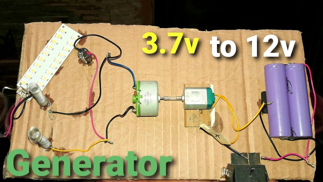 How to make simple high voltage generator || 12v Generator (DIY ...