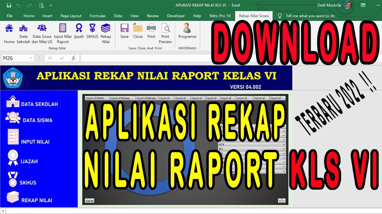 CARA REKAP NILAI SISWA - YouTube