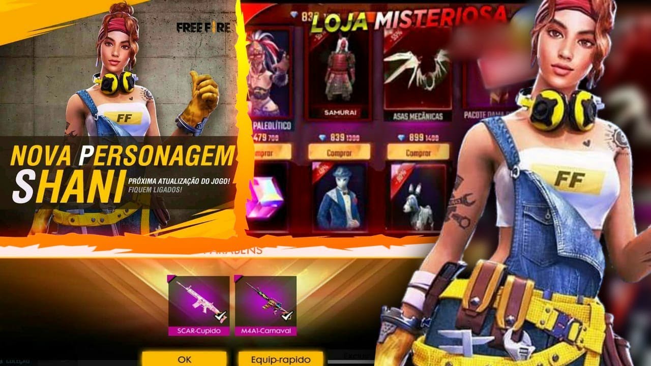 NOVA PERSONAGEM SHANI CONFIRMADA, NOVA LOJA MISTERIOSA 6.0,SKINS DE ...