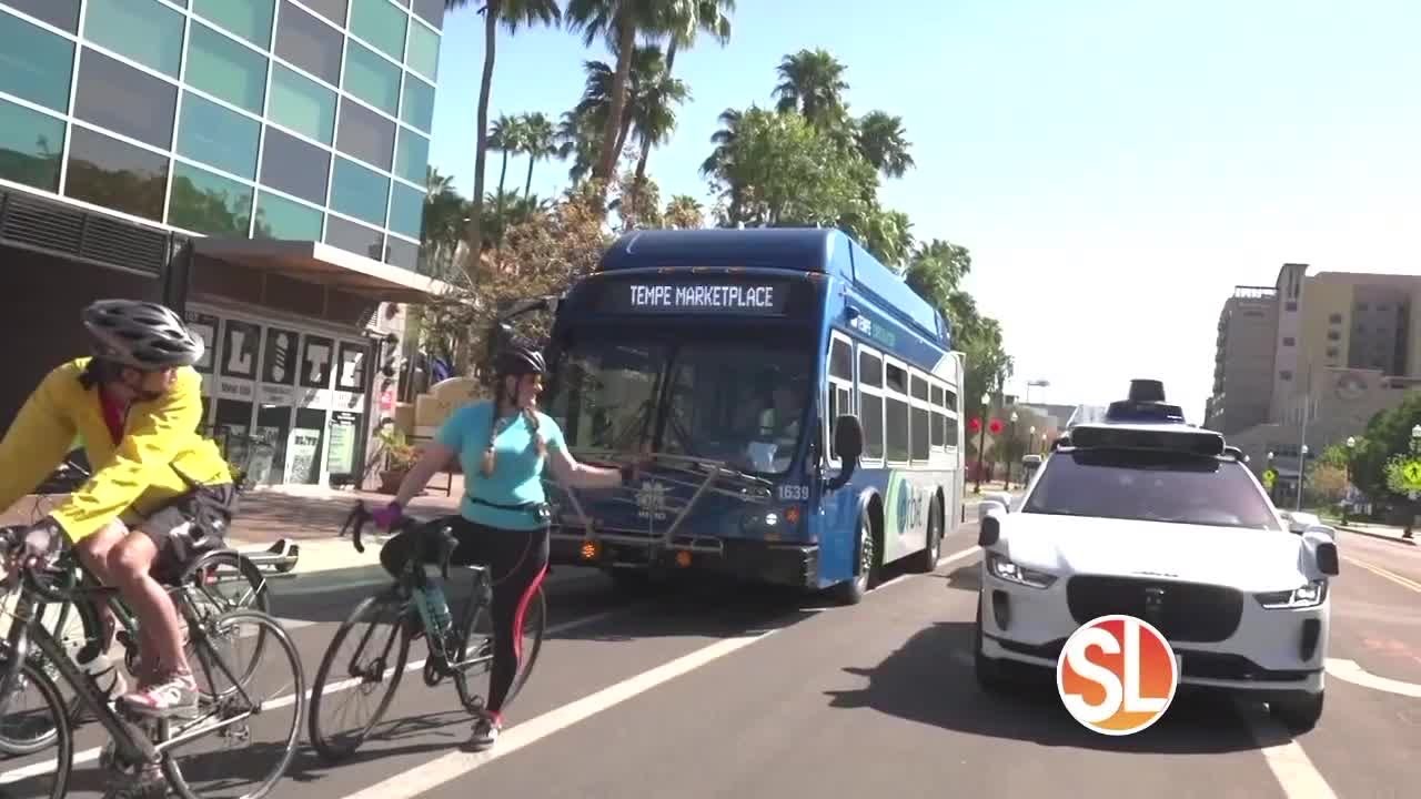 Waymo and Bike Tempe team up to promote road safety - YouTube