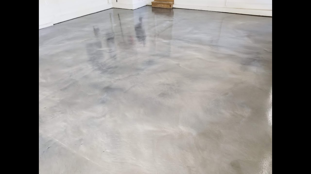 Dual Metallic Epoxy Coating System - Garage - Overcast & Pearl - YouTube