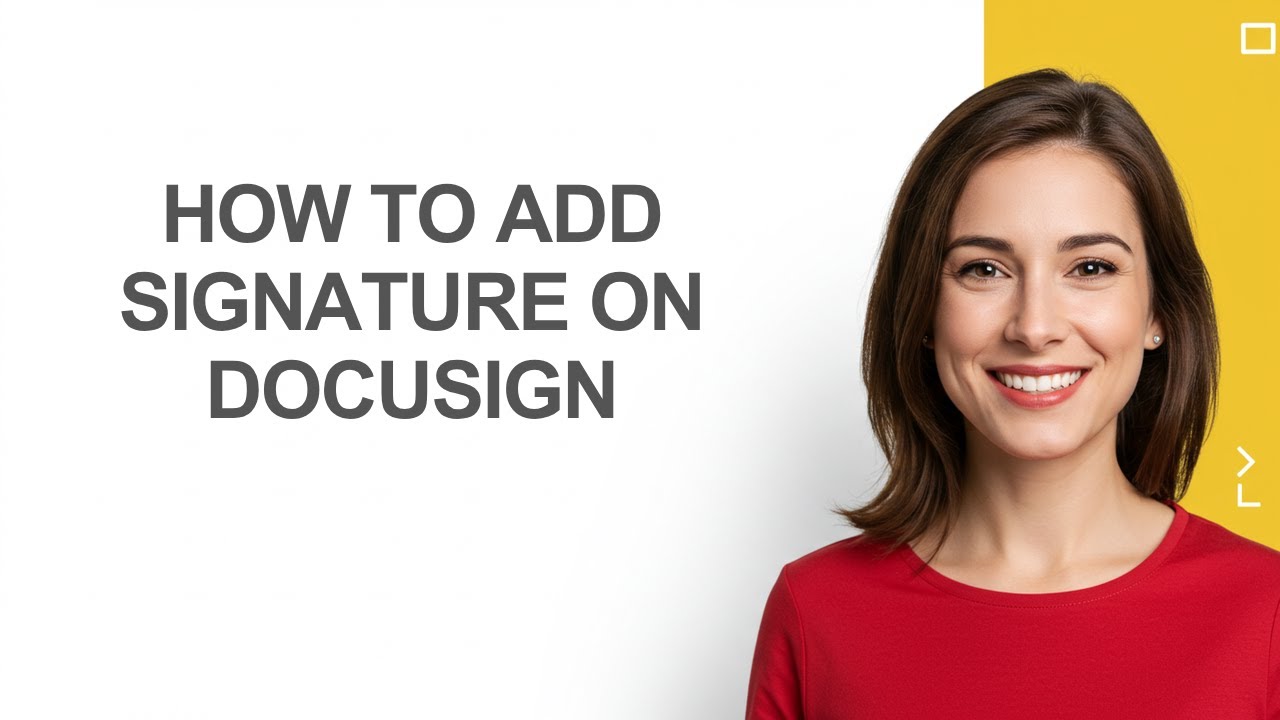 How to Add Signature on Docusign - AshleyHowTo - YouTube