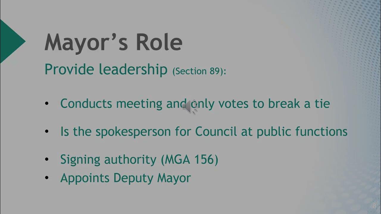 Presentation on Roles and Responsibilities of Municipal Council - PEI ...