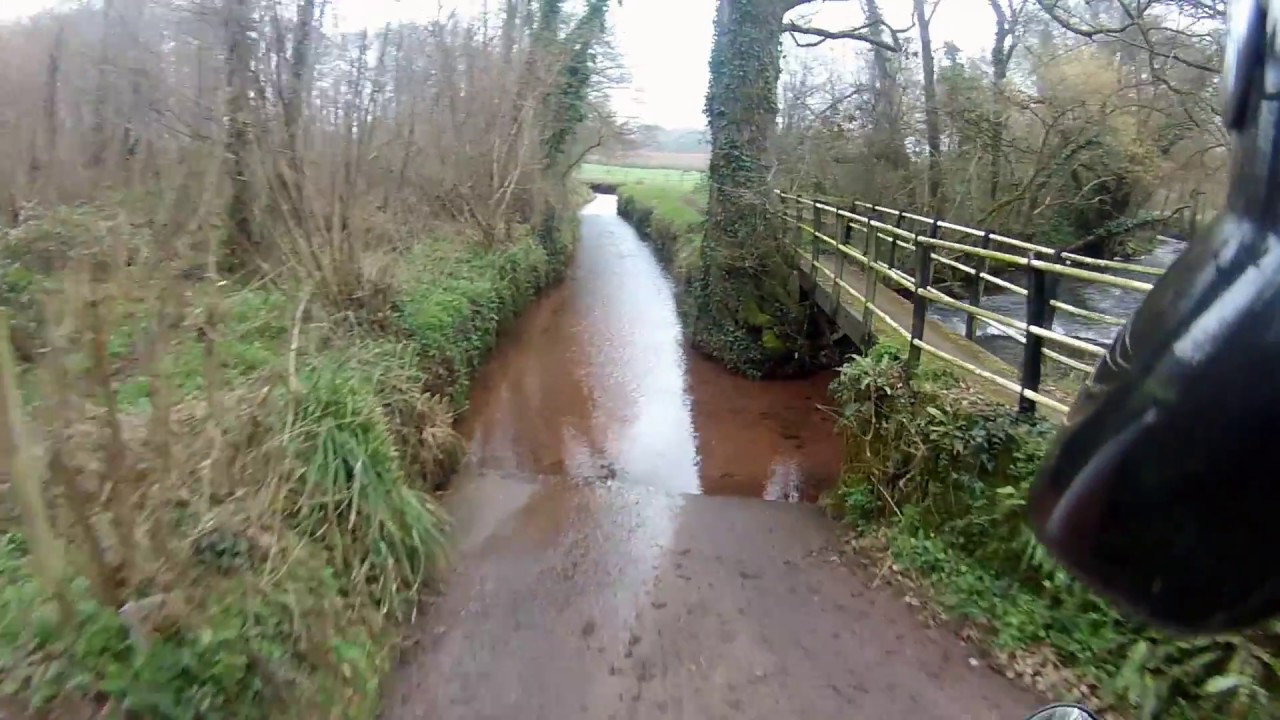 Fording the River Tone near Kittisford in Somerset - YouTube