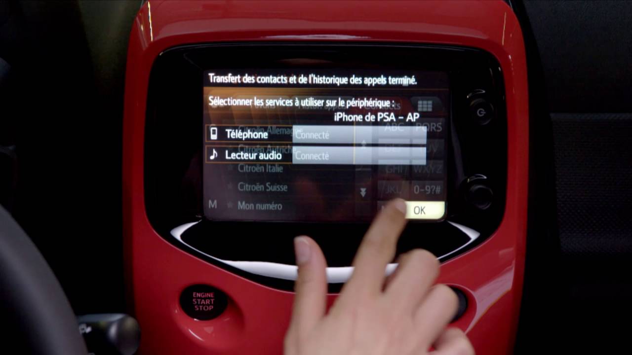 Citroën C1 : How to use the touch screen with the phone call function ...