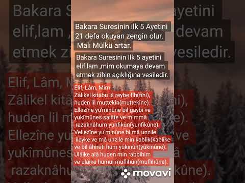 BAKARA SÛRESİNİN İlk 5 Ayetinin Fazileti