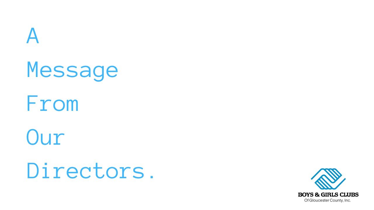 A Message From Our Directors! - YouTube
