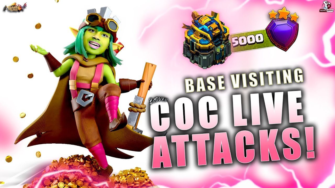 COC Live Base Visit & Tips | Clash of Clans Attack Live stream with ...