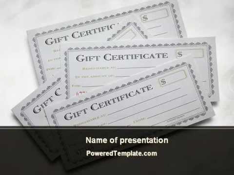 Gift Certificate PowerPoint Template by PoweredTemplate.com - YouTube