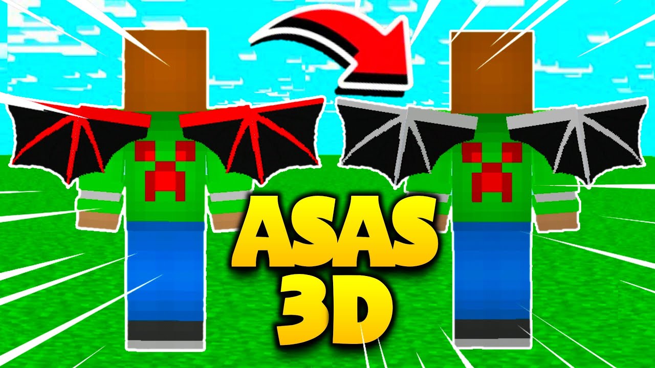 COMO TER ASAS NO SEU MINECRAFT PE! (Minecraft pocket edition) - YouTube