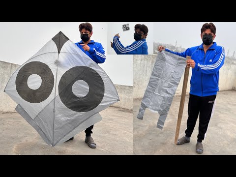 Shopping bag kite making at home || big kite making with shopping bag || kite making tutorial 