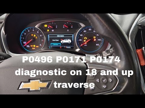 DTC P0171 P0174 P0496 diagnostic on 21 traverse - YouTube