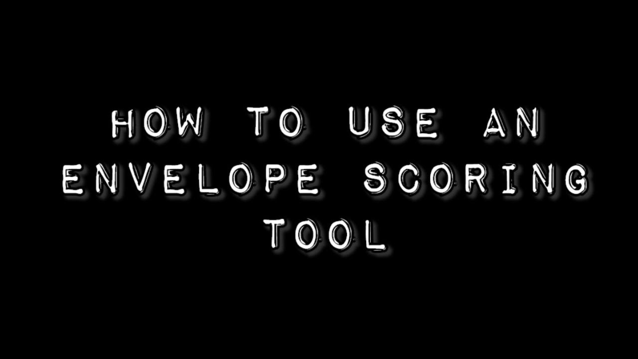 Using the envelope tool on your scoring board for beginners - YouTube