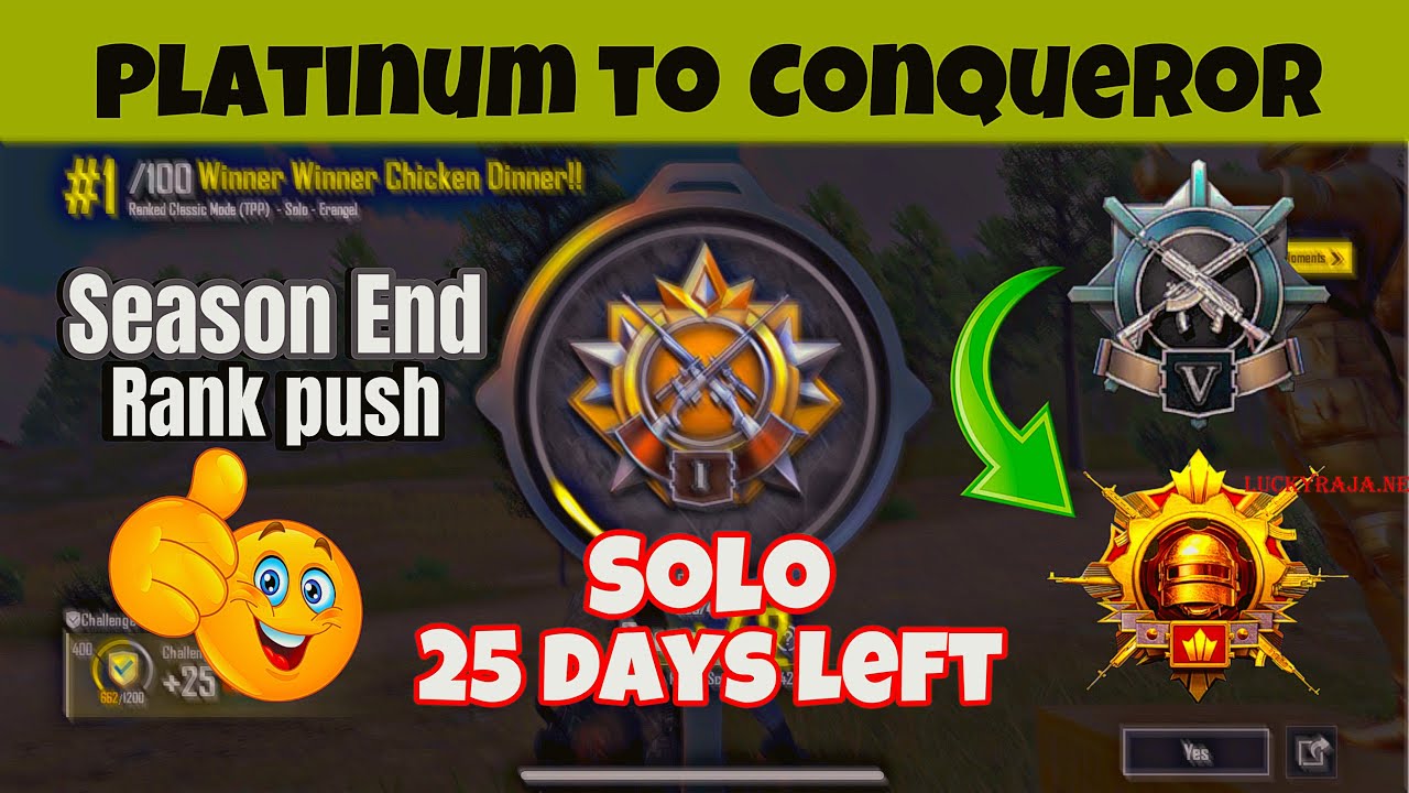 🇮🇳RANK 8000 TO SOLO CONQUEROR | END SEASON RANK PUSH | SOLO BGMI RANK ...