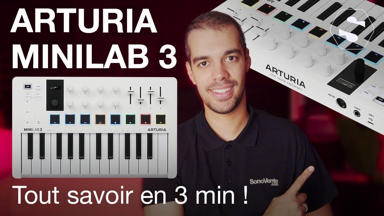 Le nouveau Arturia MiniLab 3 - SonoVente.com - YouTube